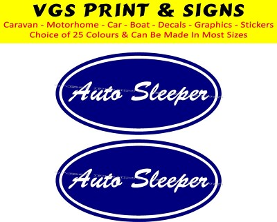 AUTO SLEEPER OVAL CARAVAN MOTORHOME STICKERS DECAL CHOICE OF COLOURS ...