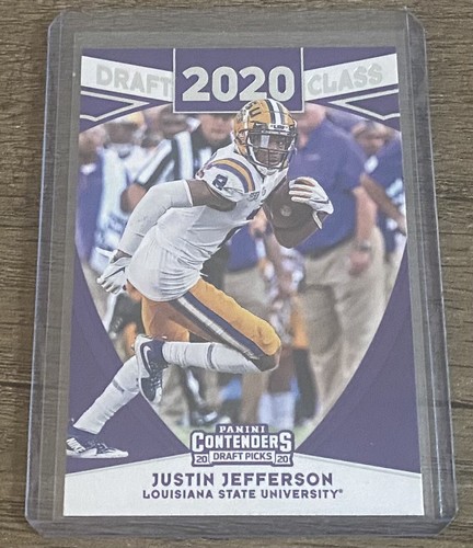 Justin Jefferson 2020 Panini Contenders Draft Picks Draft Class RC #17 ...