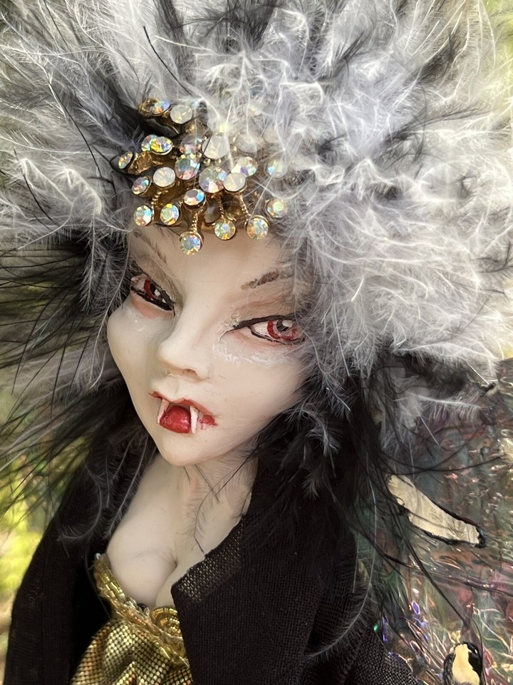 Fantasy Vampire Demon OOAK Polymer Clay Fairy Sculpture | eBay