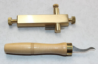 Violin maker tools, brass purfling and clean up groove knife, Luthier ...