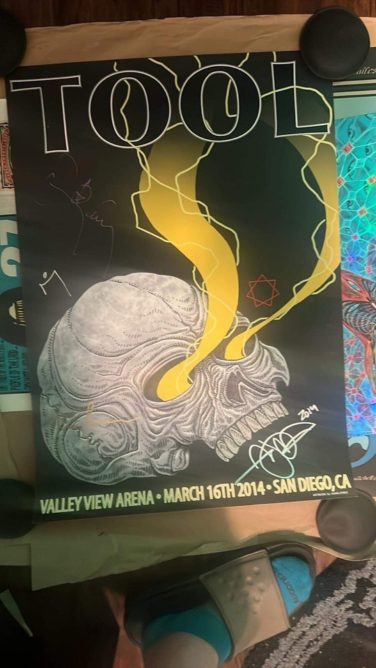 Band signed! TOOL San Diego California 2014 Official Poster Adam Jones ...