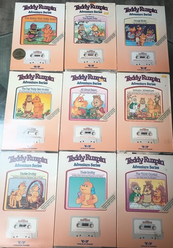 Nine Teddy Ruxpin Cassette tapes w/matching books. - NEW in box Worlds ...
