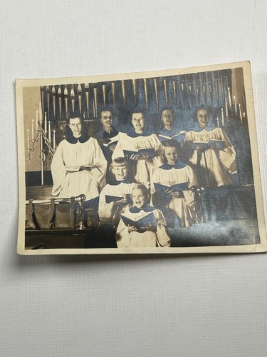 Vintage Religious Choir Photo Singing With Prayer Books Open | eBay