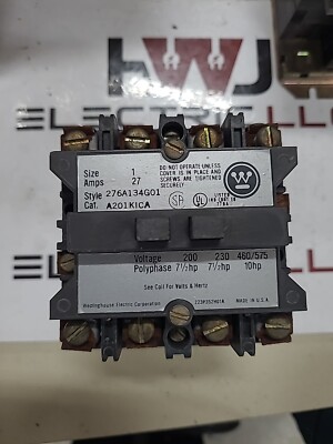 WESTINGHOUSE CONTACTOR A201K1CA 276A134G01 | eBay