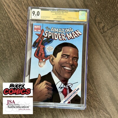 Barack Obama Signed * Amazing Spider-Man #583 * 1st Print CGC 9.0 JSA ...