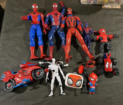 Vintage lot of 12 Spiderman action figures toys - including 3x 12 inch ...