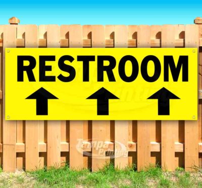 RESTROOM Advertising Vinyl Banner Flag Sign Many Sizes ARROW | eBay
