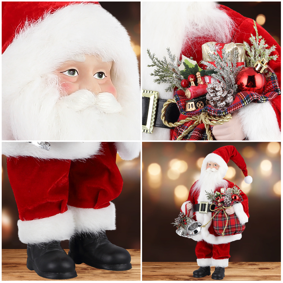 12-36'' Traditional Father Christmas Santa Claus Figure Xmas Decoration ...