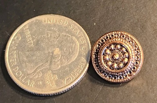 18 Matching Copper-Tone Round Shank Buttons | eBay