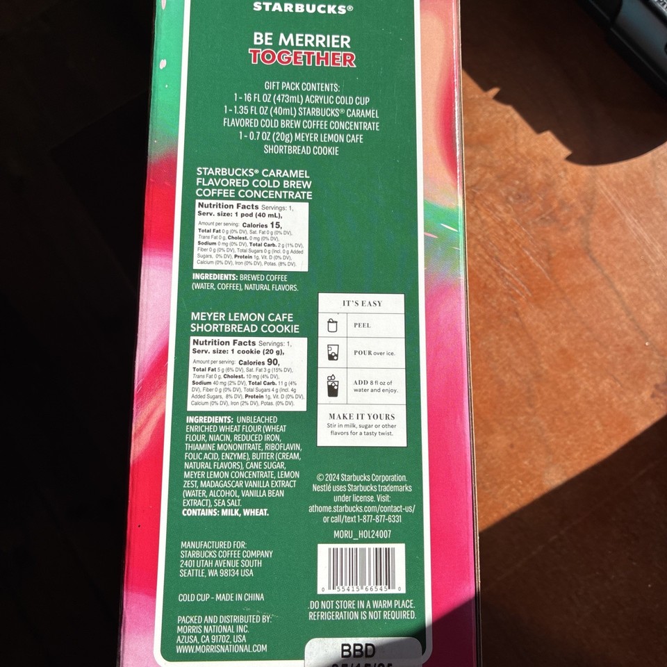 Starbucks Red 16 oz Acrylic Cold Cup Tumbler Straw Gift Set Cold Brew ...