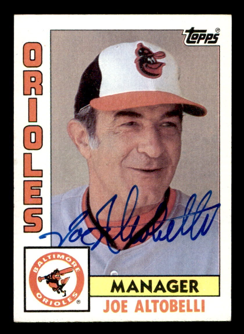 1984 Topps Baseball #21 Joe Altobelli Signed Autograph (No COA) *e1 | eBay