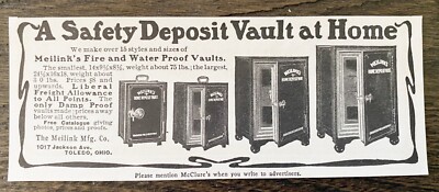 1903 MEILINK Safety Deposit Vault Combination Lock Home Safe,Toledo~Vtg ...