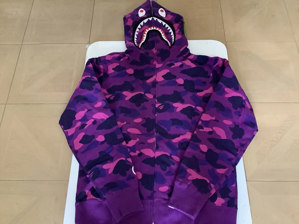 Purple Bape Shark Hoodie