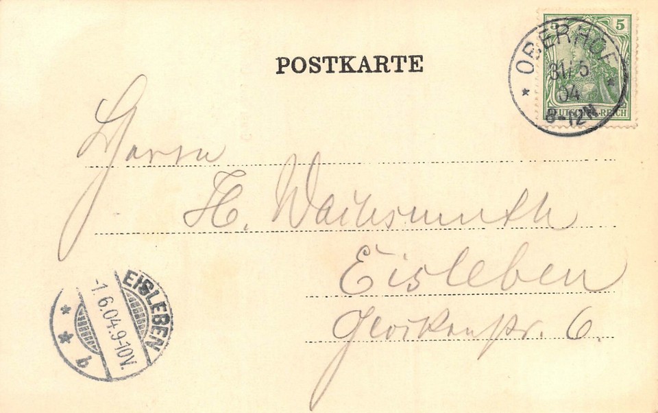 Greetings From Oberhof Postcard 1904 | eBay