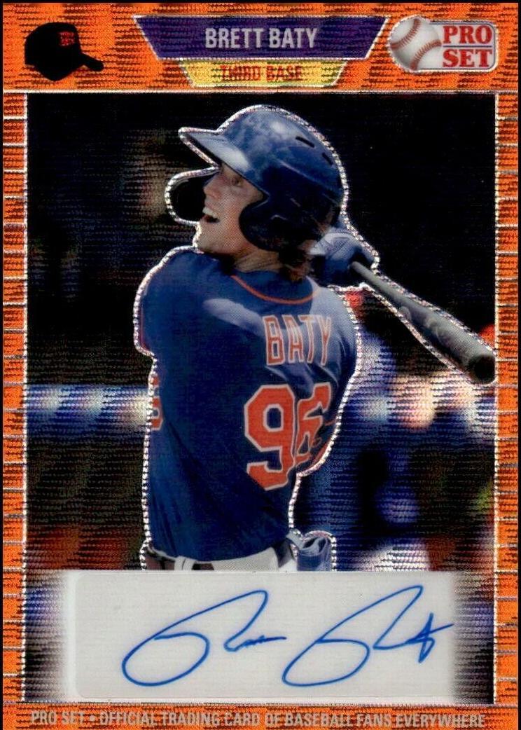 2021 Leaf Pro Set Metal - 1989 Pro Set Autographs Brett Baty #PA-BB1 ...