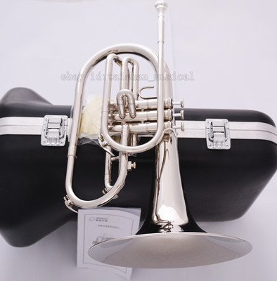 Professional JINBAO F Key Marching Mellophone Silver nickel Horn Hard ...