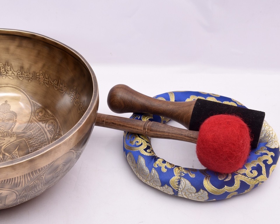 10" Buddha Kamasutra Singing Bowl-Deep Sound Vibration Bowl-Hand ...