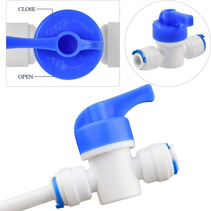Efficient 1/4" Shut off Connectors Water Filter Connector for Water ...