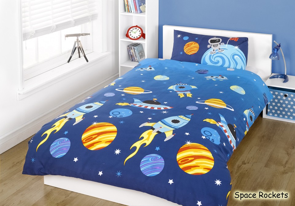 Kids Childrens Boys & Girls Single Bed Character Duvet Quilt Cover ...