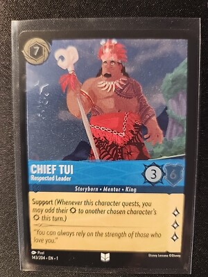 2023 Disney Lorcana Chief Tui 2023 EN1 #143/204 - Uncommon / Foil | eBay
