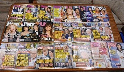 20 Issue Lot Jan/feb 2026 People Star US Weekly Globe Enquirer Tabloid ...
