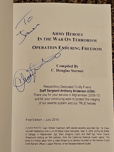 US Army Heroes In The War On Terrorism Signed Book Douglas Sterner MOH ...
