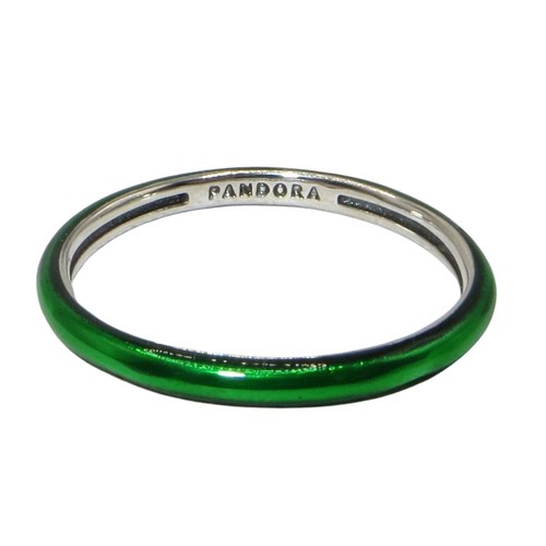 Pandora ME Laser Green Enamel Size 6 SS .925 Stacking Ring 199655C03 | eBay