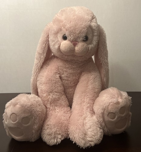 Vintage Large Pink Bunny Rabbit 18” Seated Stuffed Animal Plush Long ...
