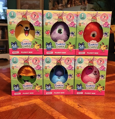 New Series 1 Complete Set of 6 Piñata Smashlings Plushies w/ Box ...