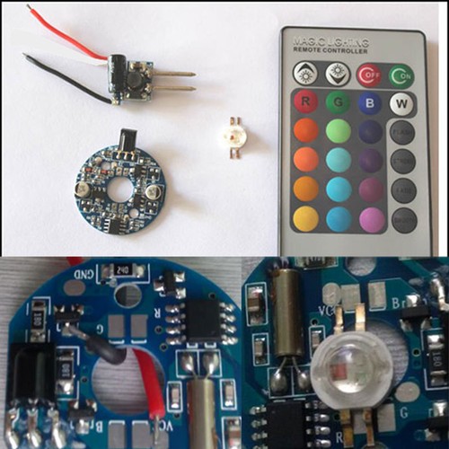 12V POWER DRIVER 3 WATT RGB LED with REMOTE CONTROL DIY | eBay