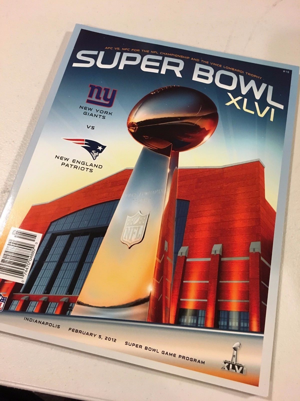 2012 Official Super Bowl Program XLVI New York Giants vs New England ...
