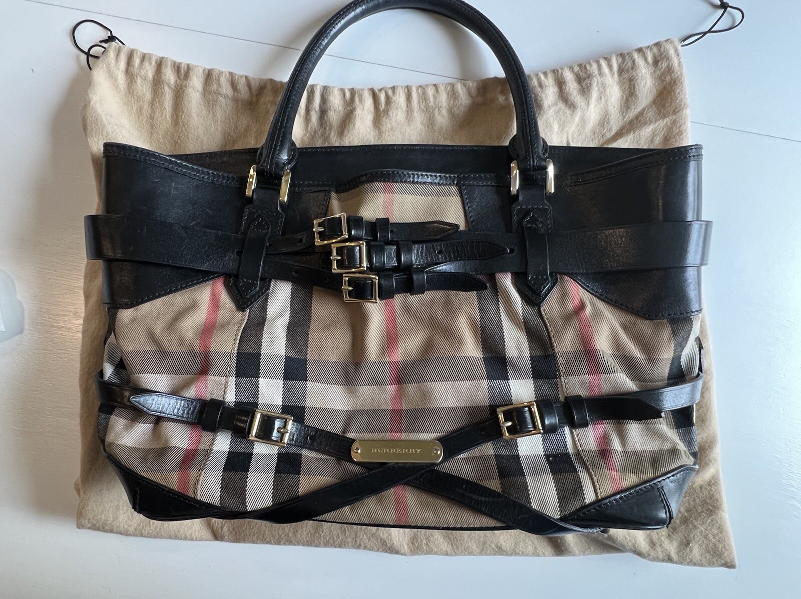 100% Authentic Burberry Purse Bridle House Check Lynh… - Gem