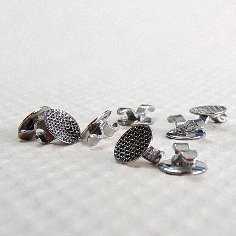 20Bags Dental Lingual Buttons Round Mesh Base Ortho Bondable & Cleat ...