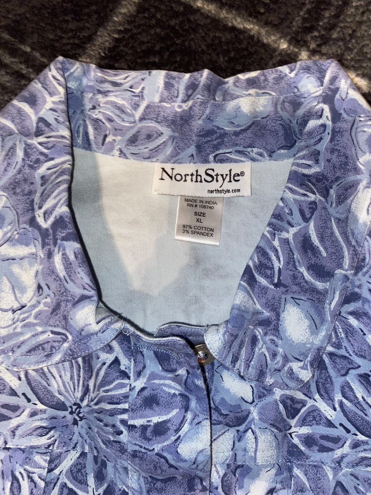 NORTHSTYLE Woman’s Shirt Blue Floral Pre-Owned Size XL | eBay