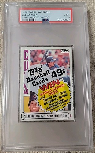 1984 Topps Cello Pack Ryne Sandberg Top PSA 9 Mint Baseball Mattingly ...