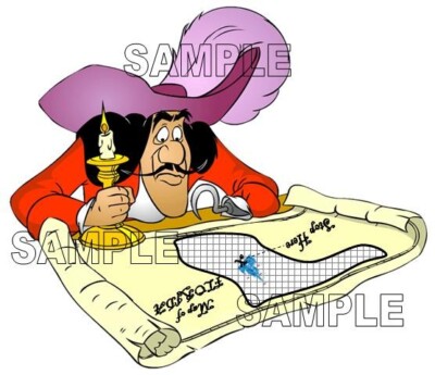 Disney World Magic Kingdom Captain Hook Map Florida Scrapbook Paper Die Piece | eBay