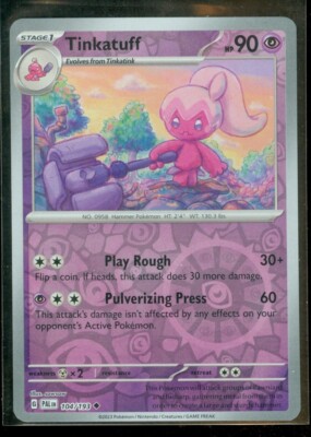 Pokemon TINKATUFF 104/193 Paldea Evolved Rev Holo - - MINT | eBay