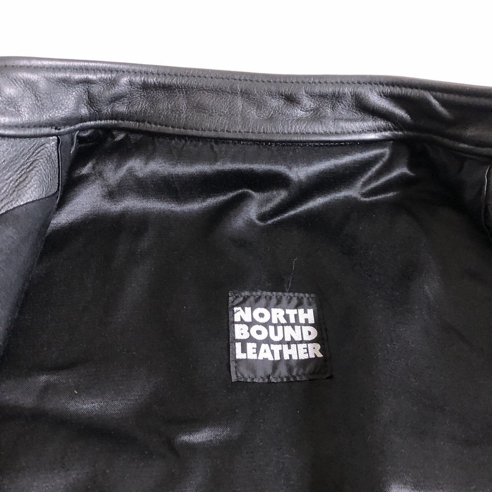 Men's North Bound Leather 6130 Striped Engineer Jacket Blue/Turquois ...