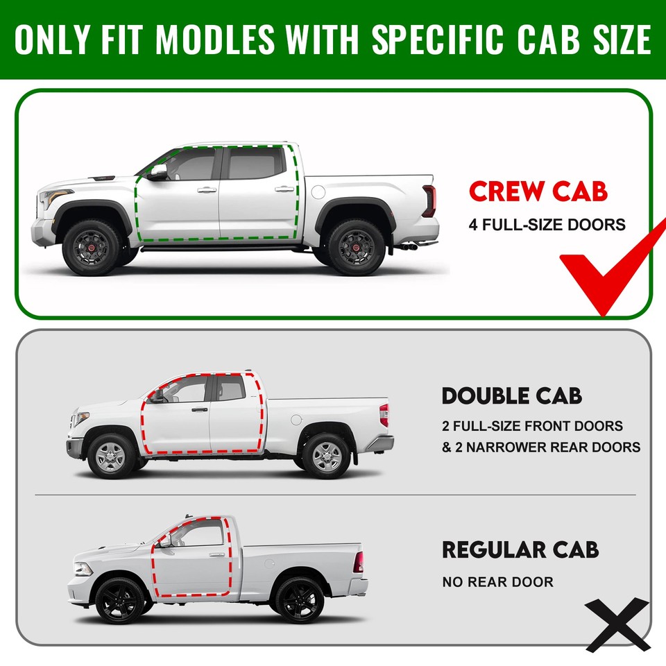 Running Boards For 09-18 RAM 1500/10-25 Ram 2500 3500 Crew Cab Two ...