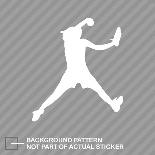 Softball Pitcher Sticker Die Cut Decal | eBay
