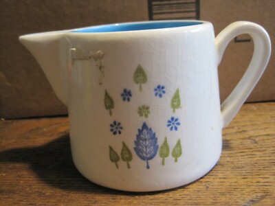 VTG MCM Ceramic Marcrest Swiss Alpine Chalet Creamer~TURQUOISE INTERIOR ...