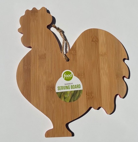 Food Network Bamboo Rooster Shape Serving Board | eBay