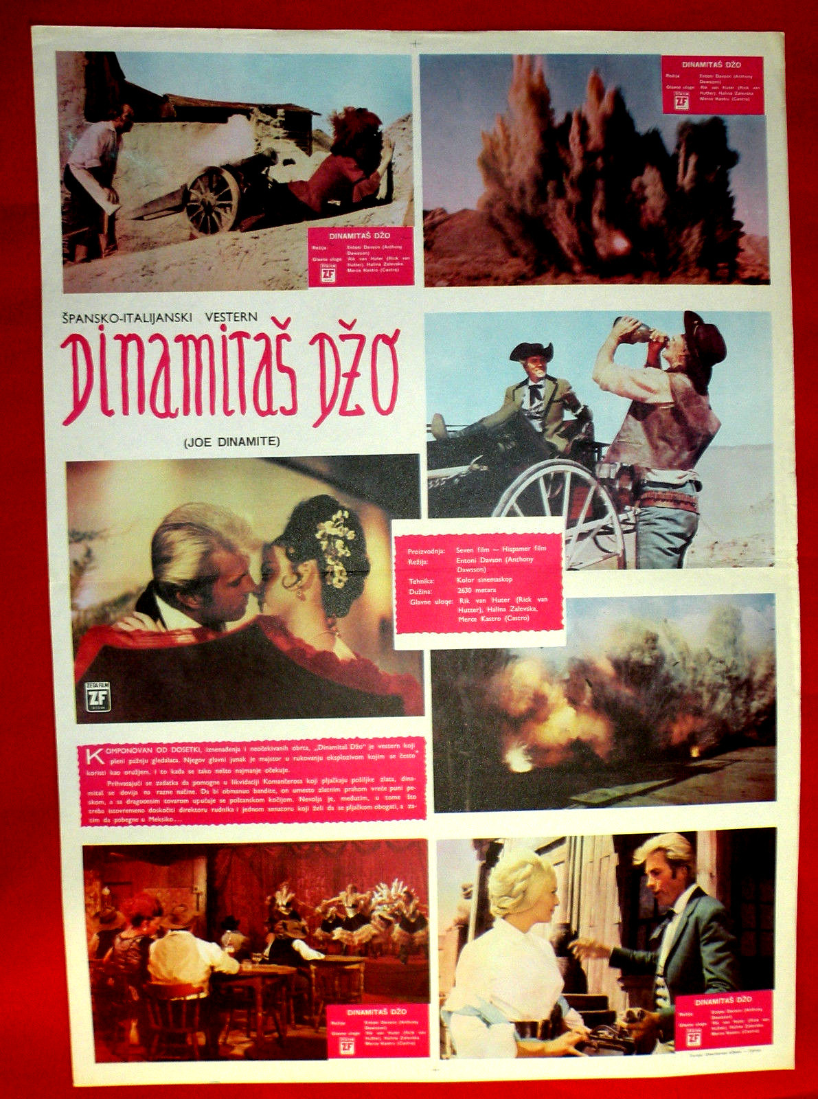 DYNAMITE JOE 1967 RIK VAN NUTTER ANTHONY DAWSON WESTERN RARE EXYU MOVIE ...