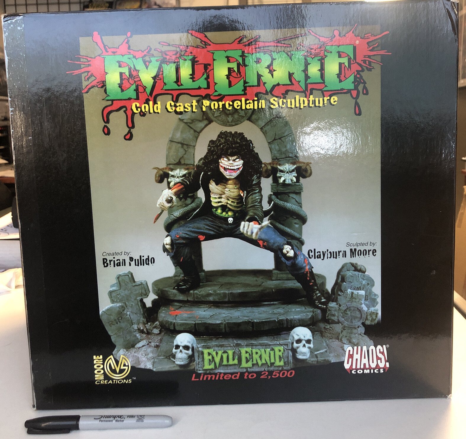 Evil Ernie Cold Cast Porcelain Sculpture (1996) Limited Edition #1784/ ...