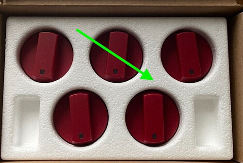 Wolf CG365P/S Professional Crimson Red Knob Set | 36 Inch Gas Cooktop ...