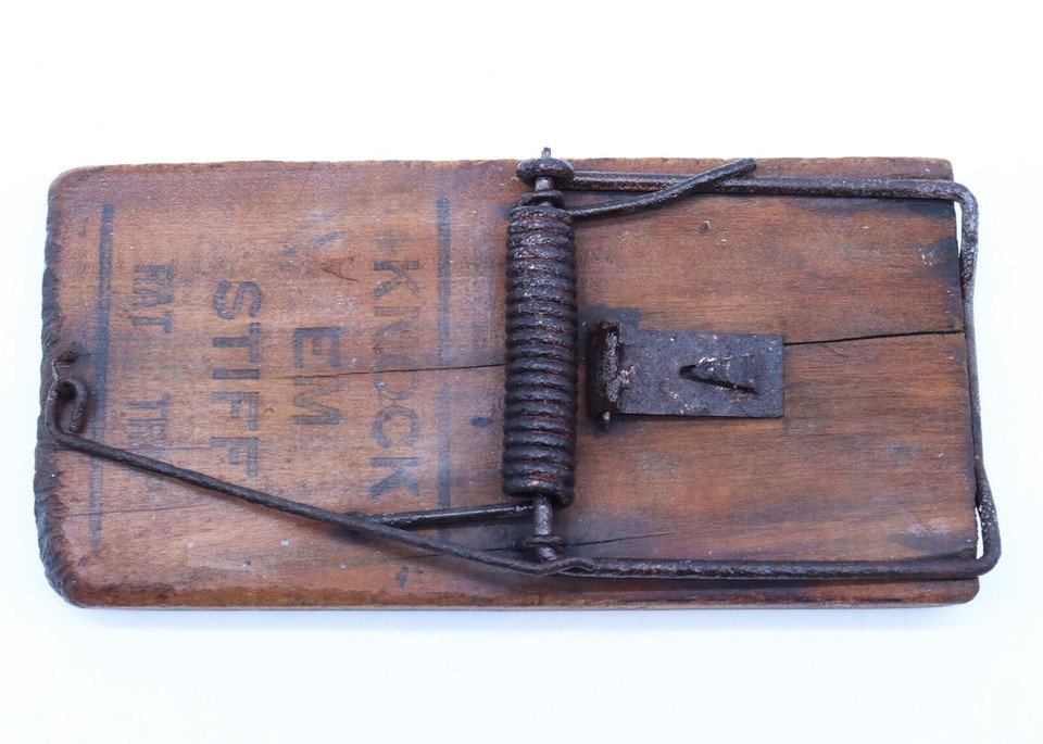 Antique KNOCK-EM-STIFF Rat Trap. Extremely Rare Vintage Rat Trap. | eBay