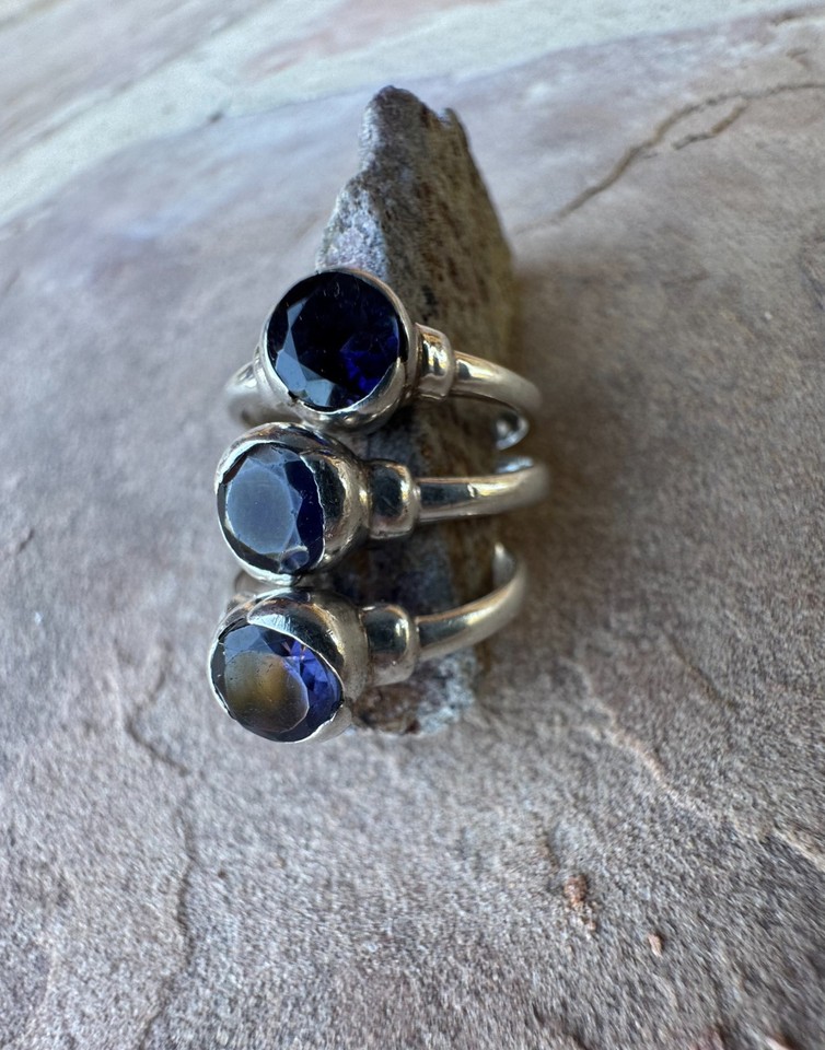 Sundance Catalog Dark Blue & Sterling Silver Ring, Round Stone, size 7 ...