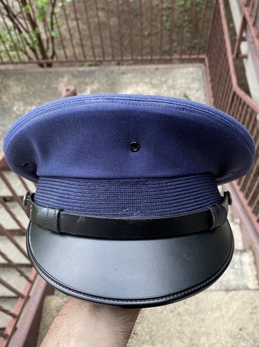 USAF Hat Bancroft Service Cap Air Force Blue Serge #1549 Size 6 5/8 ...
