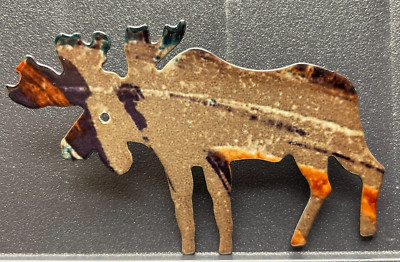 EUC Moose Pin, Handmade, One of A Kind, 2 7/8" L x 1 3/4" T | eBay