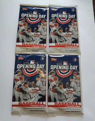 2019 Topps Opening Day Baseball 4 packs Unopened 7 Card Packs | eBay